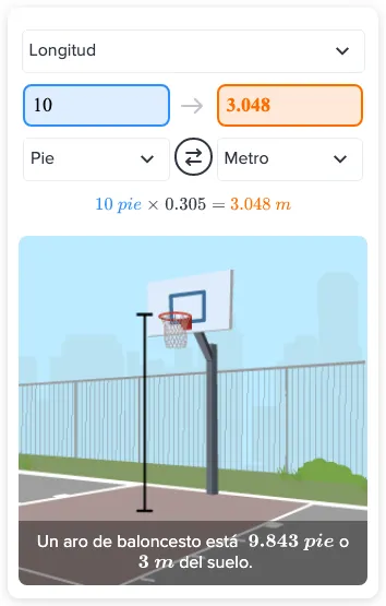 Convertir 10 pies a metros. - Método & pasos | CK-12 Foundation