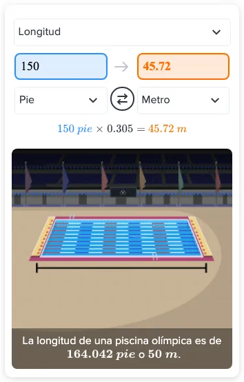 ¿Cuántos metros son 150 pies? - Método & pasos | CK-12 Foundation