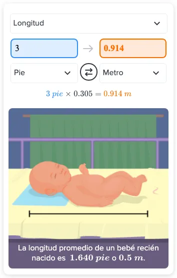 Convertir 3 pies a metros. - Método & pasos | CK-12 Foundation