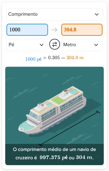 Respostas do Flexi - Qual é o comprimento de 1000 pés em metros? | CK ...