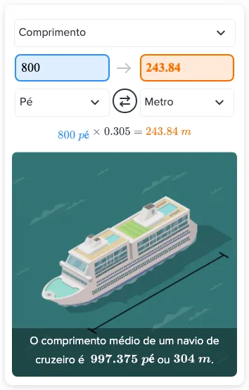 Respostas do Flexi - Quantos metros equivalem a 800 pés? | CK-12 Foundation