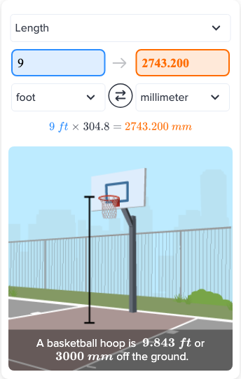 Flexi answers - How many millimeters are in 9 feet? | CK-12 Foundation
