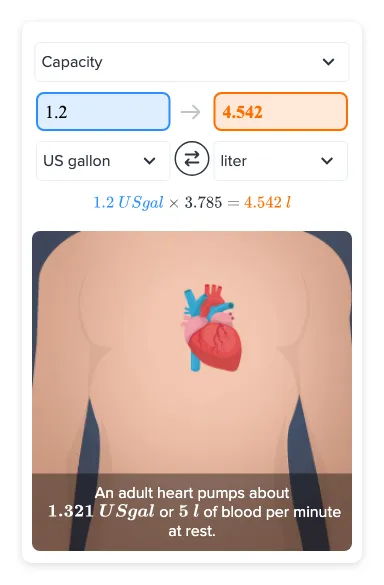 Flexi answers - How many liters is 1.2 gallons? | CK-12 Foundation