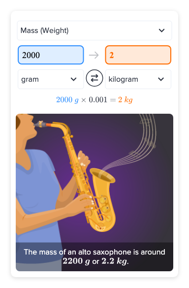 Flexi answers - What is the weight of 2000 grams in kilograms? | CK-12 ...
