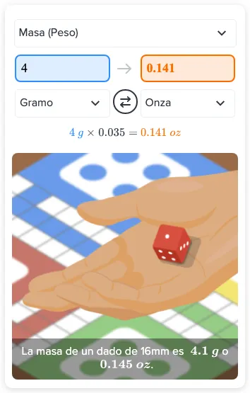 Respuestas de Flexi - Convierte 4 gramos a onzas. | CK-12 Foundation