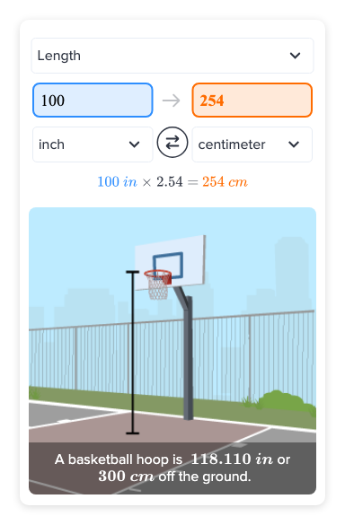 Flexi answers - How many centimeters are in 100 inches? | CK-12 Foundation