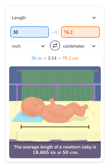 Flexi answers - How to convert 30 inches to centimeters? | CK-12 Foundation