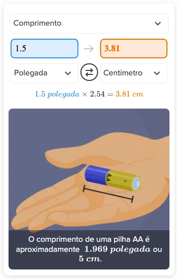 Qual é o comprimento de 1 polegada e meia em cm? - etapas & exemplos ...