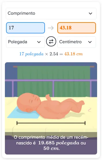Qual é o comprimento de 17 polegadas em cm? - etapas & exemplos | CK-12 ...