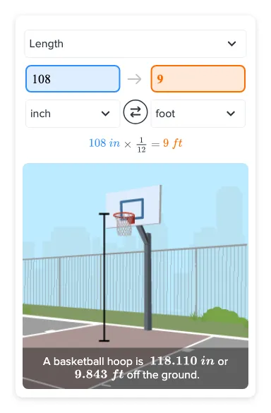 Flexi answers - How many feet are in 108 inches? | CK-12 Foundation