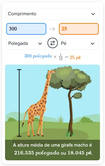 Converta 300 polegadas em pés. - etapas & exemplos | CK-12 Foundation