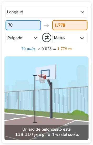 Respuestas de Flexi - ¿Cuál es la longitud de 70 pulgadas en metros ...