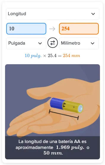 ¿Cuál es la longitud de 10 pulgadas en milímetros? - Método & pasos ...