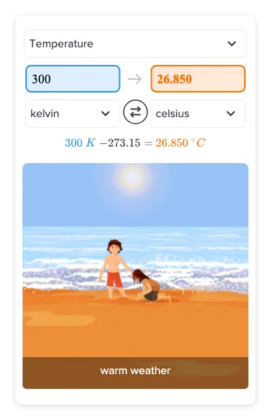 Flexi answers - What is 300 K in degrees Celsius? | CK-12 Foundation