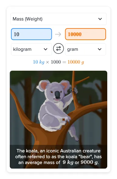 Flexi answers - How many grams are in 10 kilograms? | CK-12 Foundation