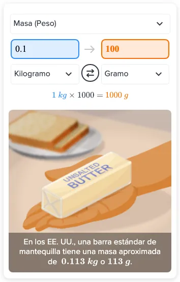 Respuestas de Flexi - ¿Cuál es el peso de 0.1 kilogramos en gramos? | CK-12 Foundation