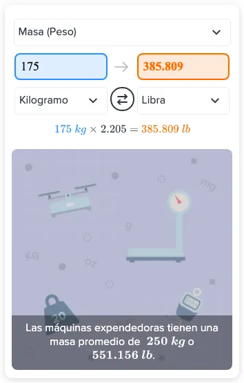 Respuestas de Flexi - ¿Cuántas libras son 175 kilogramos? | CK-12 ...