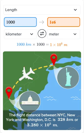 Flexi answers - How many meters are in 1000 kilometers? | CK-12 Foundation