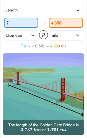 Flexi answers - What is the equivalent of 7 kilometers in miles? | CK ...