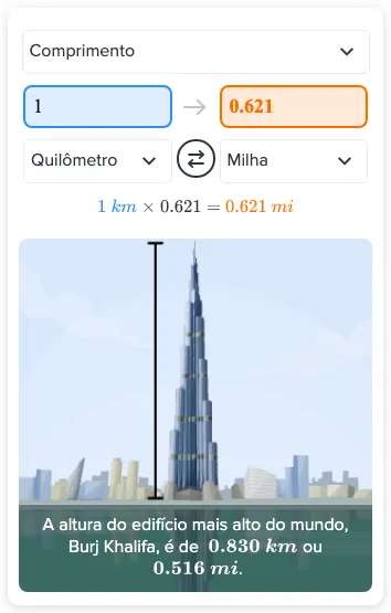 Respostas do Flexi - Converter 1 quilômetro em milhas | CK-12 Foundation