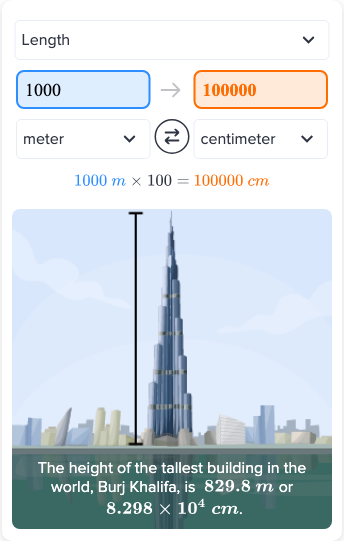 Flexi answers - How many centimeters is 1000 meters? | CK-12 Foundation