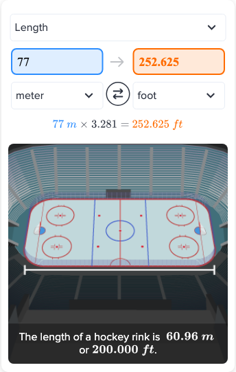 Flexi answers - How many feet are in 77 meters? | CK-12 Foundation