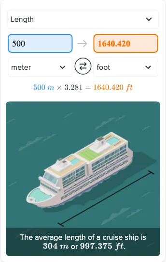 Flexi answers - How many feet are in 500 meters? | CK-12 Foundation
