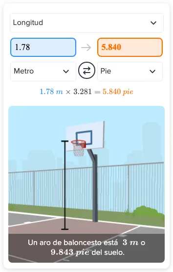 Convertir 1.78 metros a pies. - Método & pasos | CK-12 Foundation