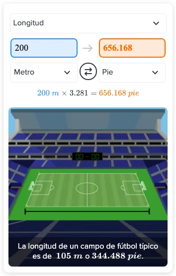 Convertir 200 metros a pies. - Método & pasos | CK-12 Foundation