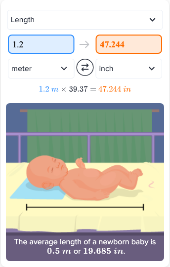 Flexi answers - How many inches are in 1.2 meters? | CK-12 Foundation
