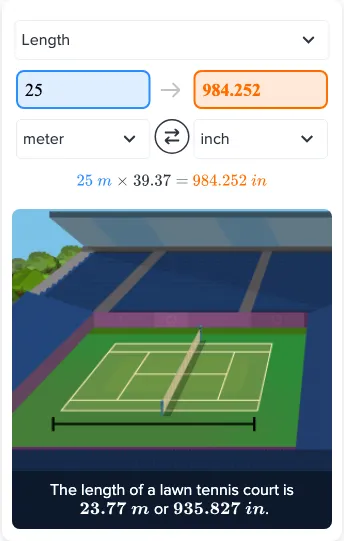 Flexi answers - How many inches are in 25 meters? | CK-12 Foundation