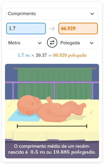 Quantas polegadas equivalem a 1.7 metros? - etapas & exemplos | CK-12 ...