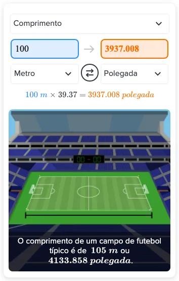 Quantas polegadas equivalem a 100 metros? - etapas & exemplos | CK-12 ...