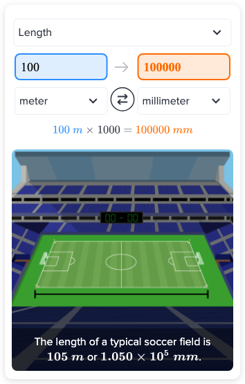 Flexi answers - What is the length of 100 meters in millimeters? | CK ...