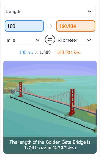 Flexi answers - How many kilometers are in 100 miles? | CK-12 Foundation