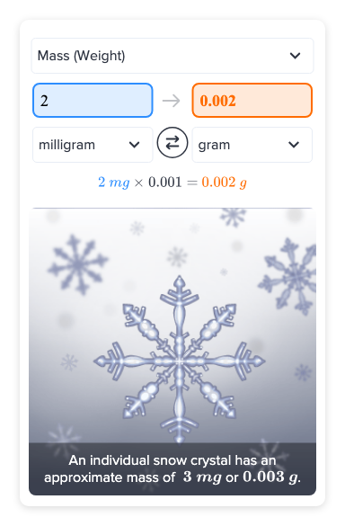 Flexi answers - What is the equivalent of 2 milligrams in grams? | CK ...