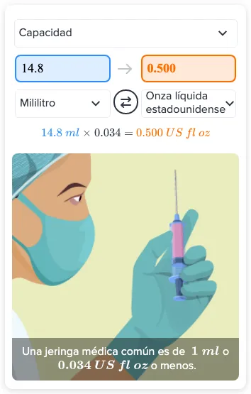 Respuestas de Flexi - ¿Cuál es el equivalente de 14.8 mililitros en ...