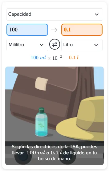 Respuestas de Flexi - ¿Cuál es el equivalente de 100 ml en litros? | CK ...