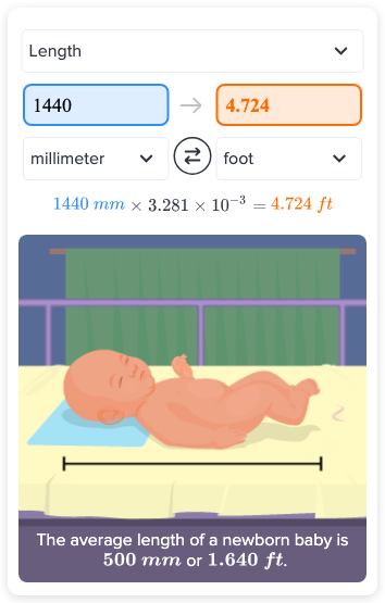 Flexi answers - What is the length of 1440 millimeters in feet? | CK-12 ...