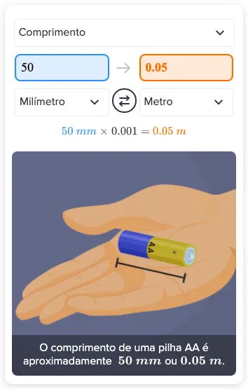 Respostas do Flexi - Quantos metros equivalem a 50 milímetros? | CK-12 Foundation