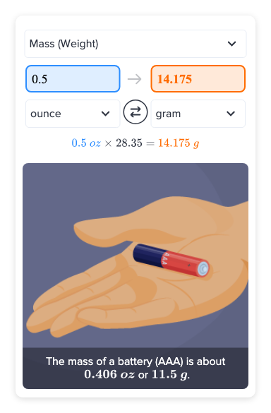 Flexi answers - What is the weight of .5 ounces in grams? | CK-12 ...