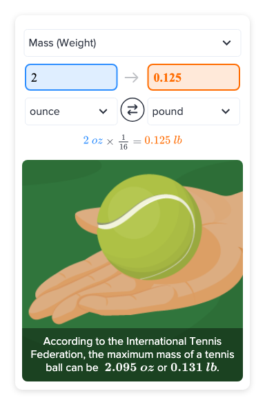 Flexi answers - What is the weight of 2 ounces in pounds? | CK-12 ...