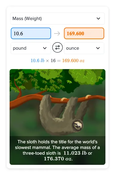 Flexi answers - How many ounces are in 10.6 pounds? | CK-12 Foundation