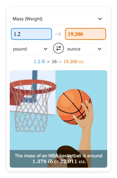 Flexi answers - What is the weight of 1.2 pounds in ounces? | CK-12 ...