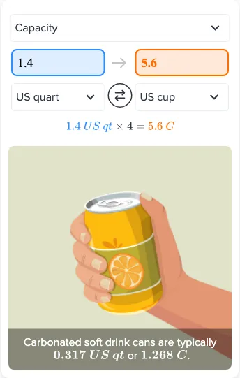 Flexi answers - What is the equivalent amount of cups in 1.4 quarts ...
