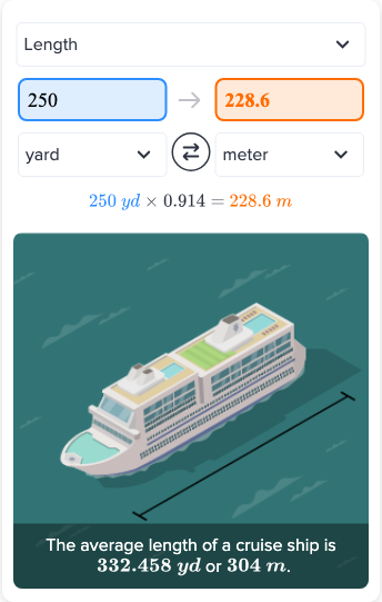Flexi answers - How many meters is 250 yards? | CK-12 Foundation